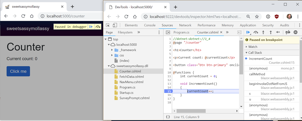 Compiling C To Wasm With Mono And Blazor Then Debugging