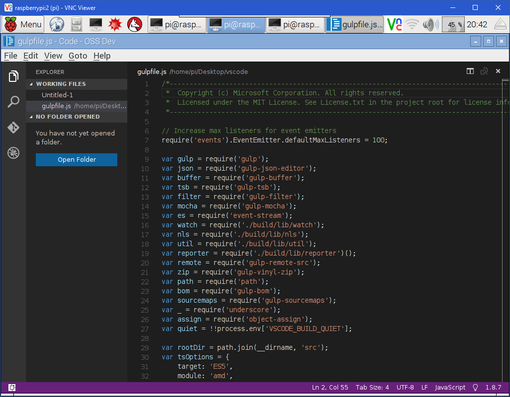 Building Visual Studio Code On A Raspberry Pi 3 Scott Hanselman