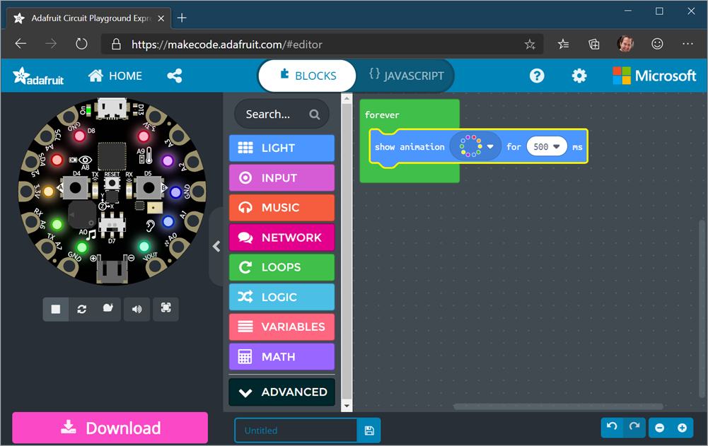 Adafruit's Circuit Playground Express simulated Visual Studio Code's ... Adafruit's Circuit Playground Express simulated Visual Studio Code's ...
