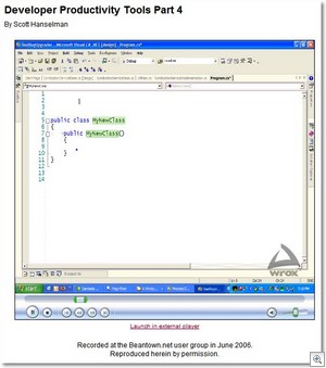 Scott Hanselman: Developer Productivity Tools Video Part 4 - Scott ...