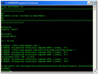 WatirMaker written again in Ruby - Scott Hanselman's Blog