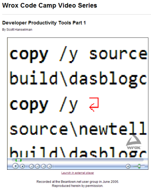 Scott Hanselman: Developer Productivity Tools Video Part 1 - Scott ...